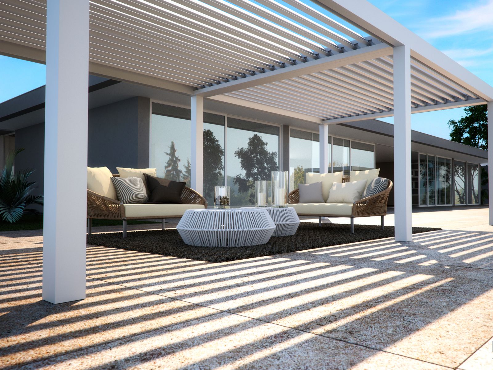 Pergoly, zahradní pergoly a krytá posezení